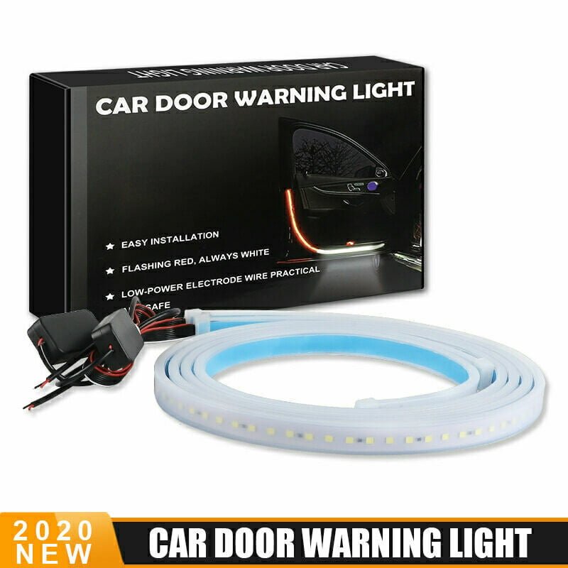 Buy Safety Car Door LED Warning Lamp Welcome Lights Strip Strobe