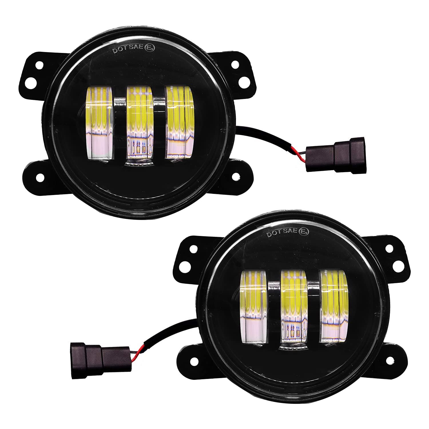 Buy 3 LED Round Fog Light Universal (80W, White) | AutoMods
