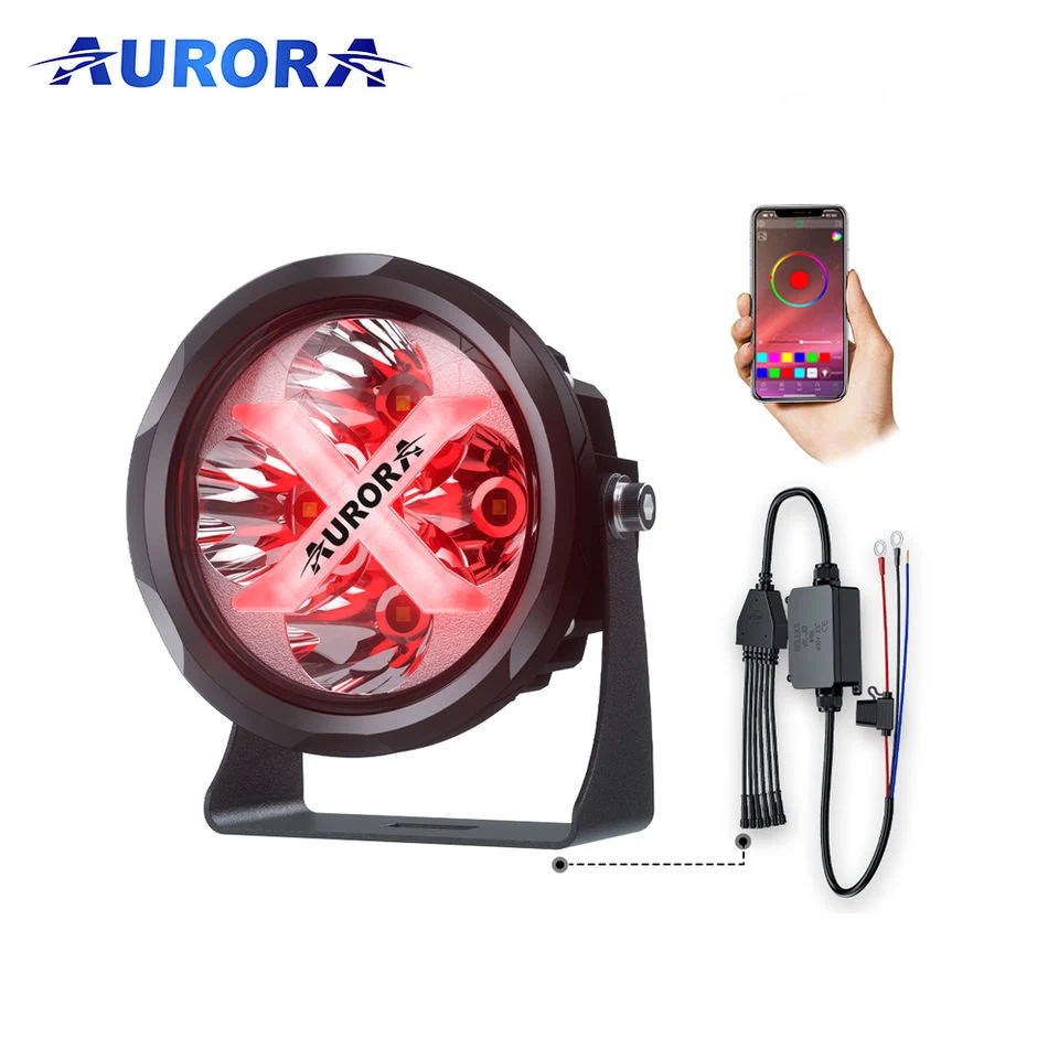 Buy Aurora RGB Backlit Round 4″ LED Light - ( Set of 2 Pcs )